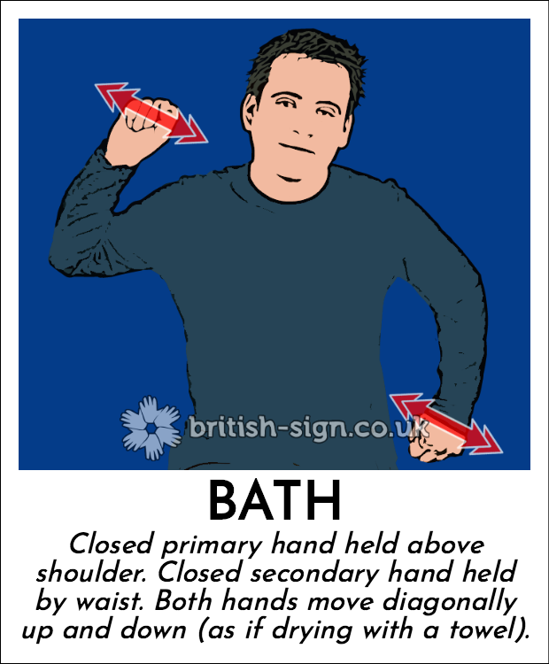 Bathroom in British Sign Language (BSL)
