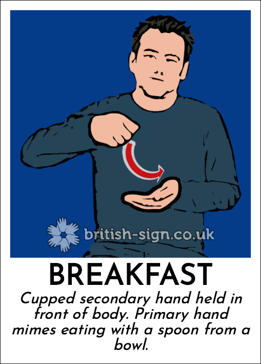 Breakfast in British Sign Language (BSL)