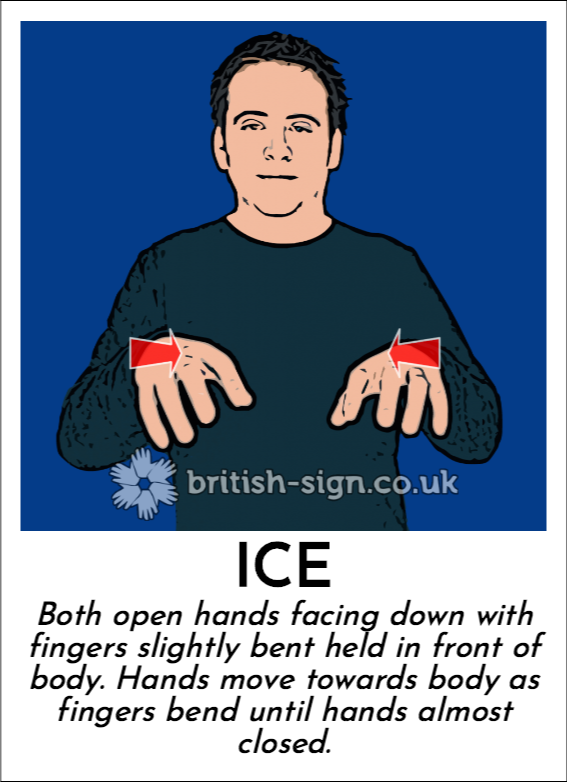 Ice in British Sign Language (BSL)