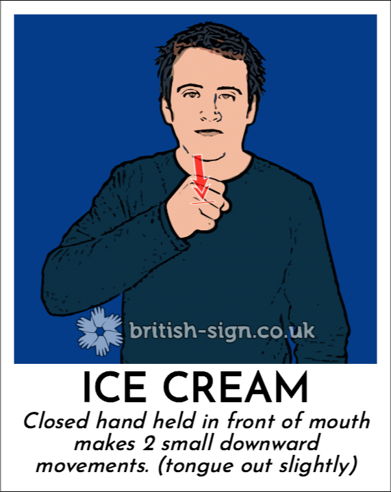 Ice Cream in British Sign Language (BSL)