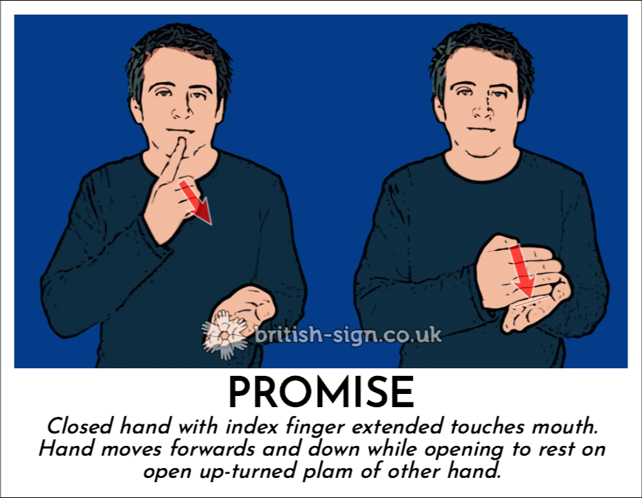Promise in British Sign Language (BSL)