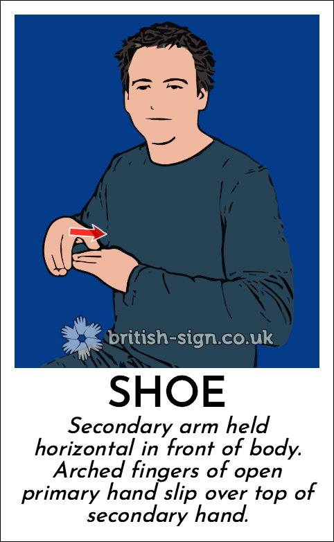 Shoe in British Sign Language (BSL)