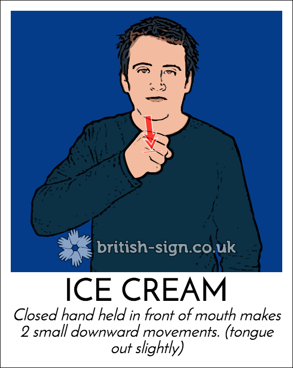 Sign of the day - Ice Cream : r/BSL
