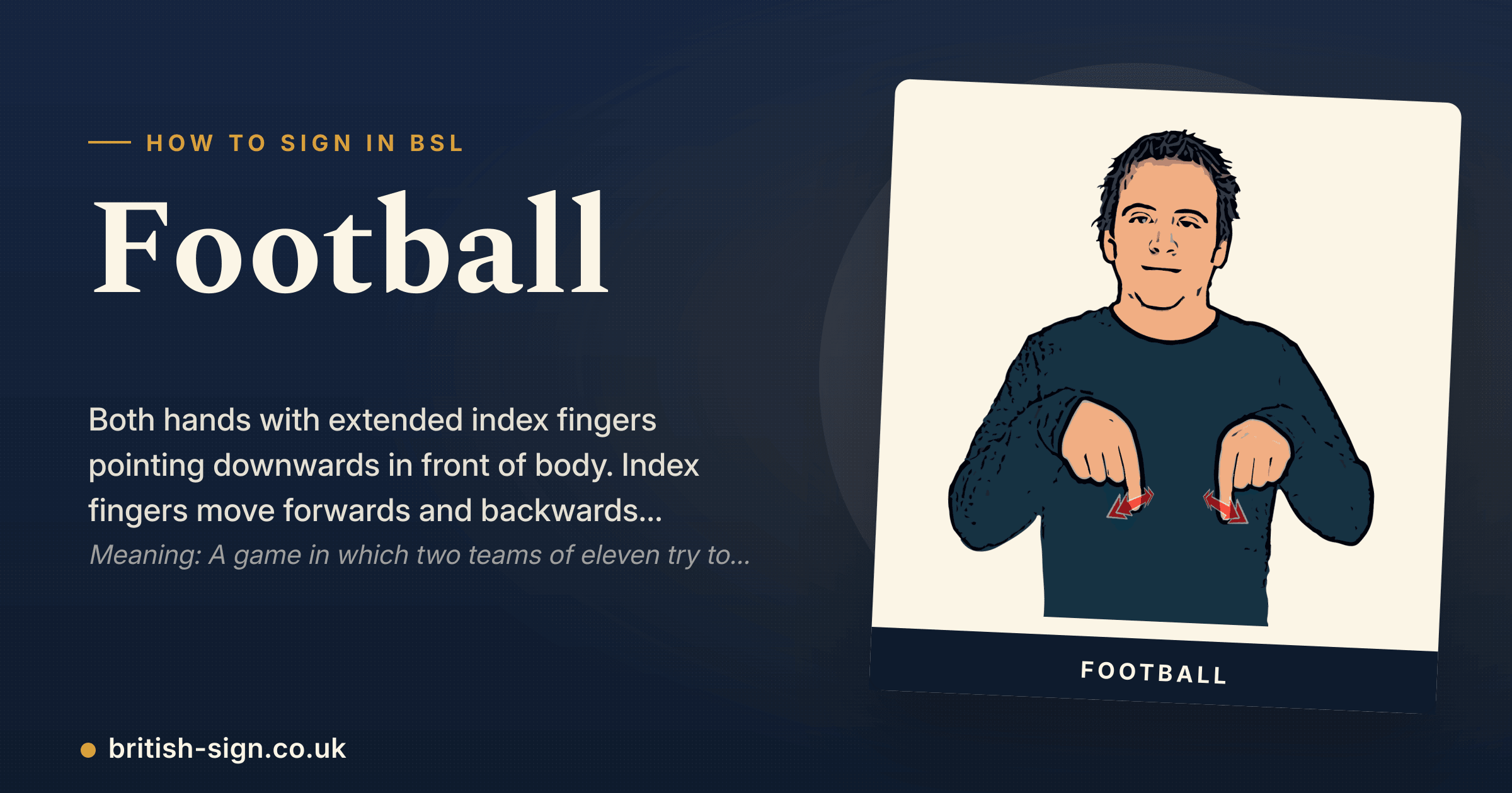 Football in BSL | British Sign Language Dictionary
