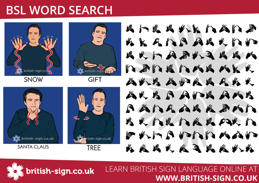 Christmas BSL Wordsearch 2 British Sign Language Learn BSL Online Christmas BSL Wordsearch 2 British Sign Language Learn BSL Online